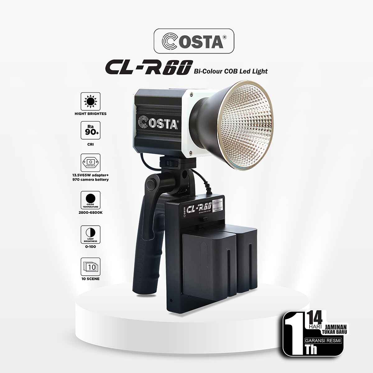 COSTA CL-R60 Bi-Color Portabel Cube COB led continuous light | COSTA ...